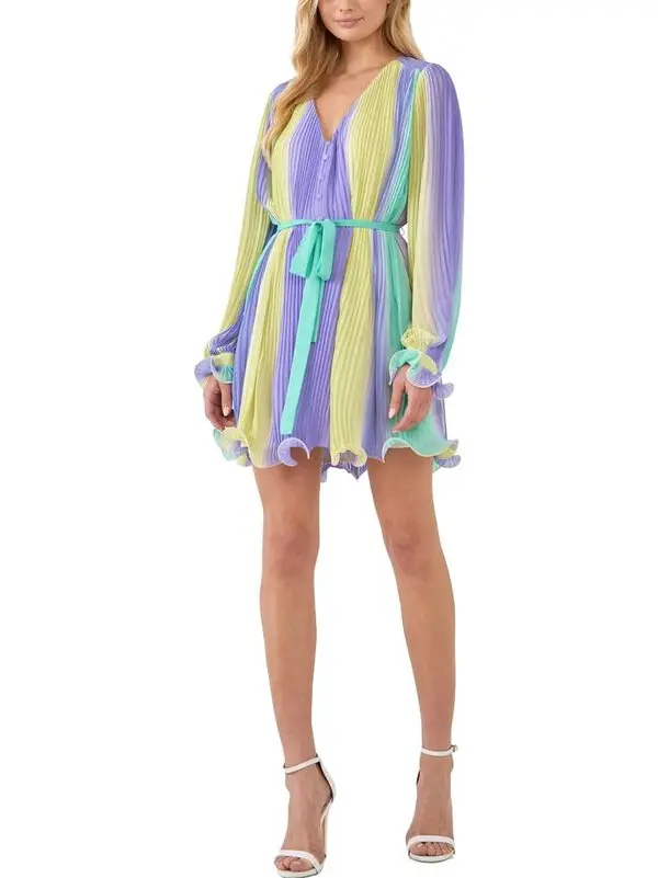 Endless Rose Stripe Pleated Mini Dress - Multi
