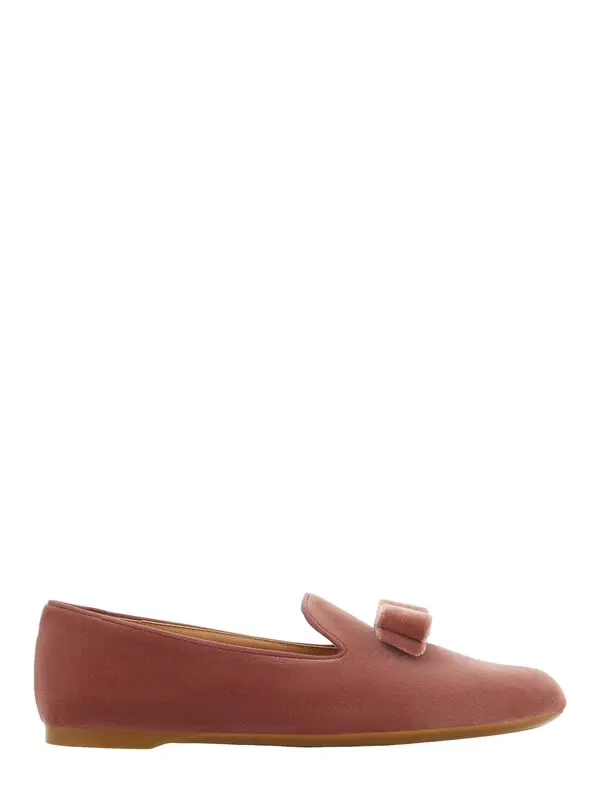 FERRAGAMO Vara Bow Loafer In Nappa Leather - Pink