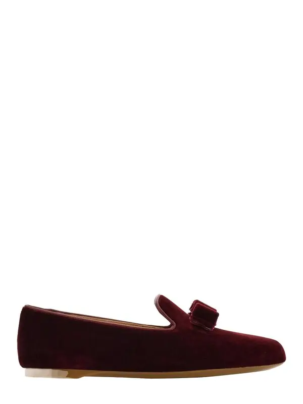 FERRAGAMO Vara Bow Loafer In Nappa Leather - Red