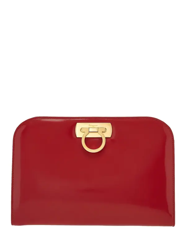 FERRAGAMO Diana Clutch - Red