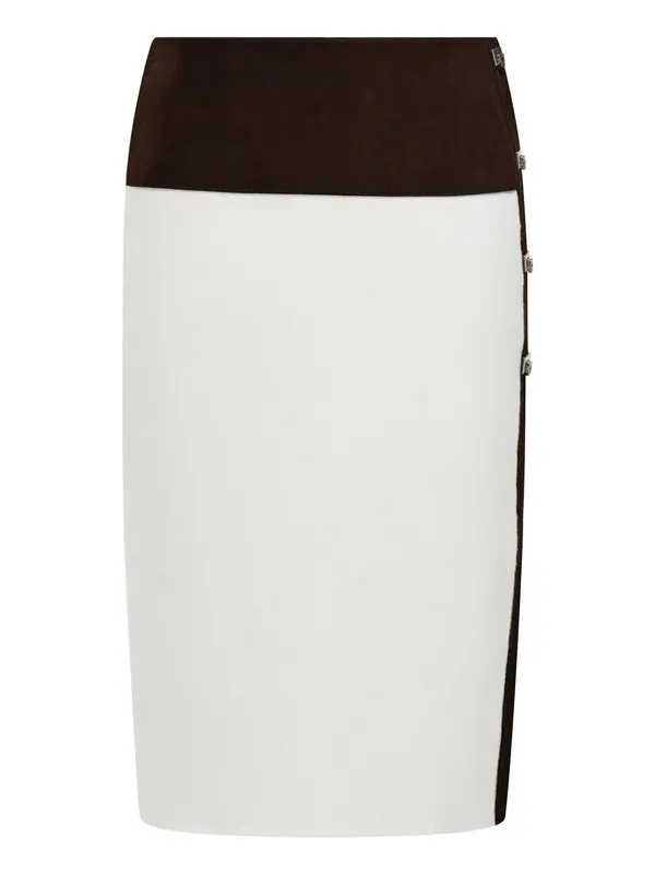 FERRAGAMO Knitted Wrap Skirt - White