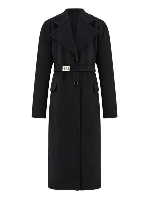 FERRAGAMO Virgin Wool And Cashmere Coat - Black