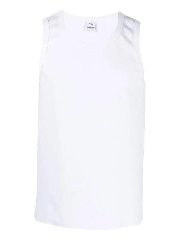 WON HUNDRED Round-neck Sleeveless Vest - White