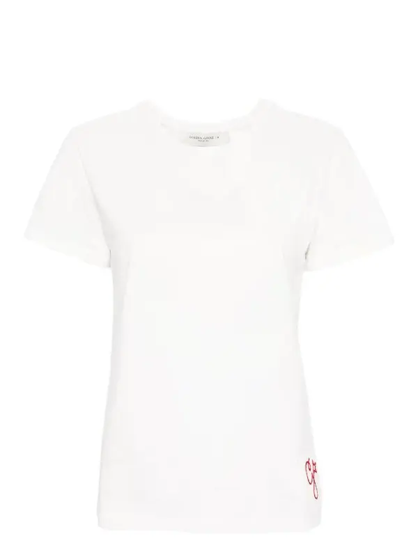 GOLDEN GOOSE Logo-patch T-shirt - White