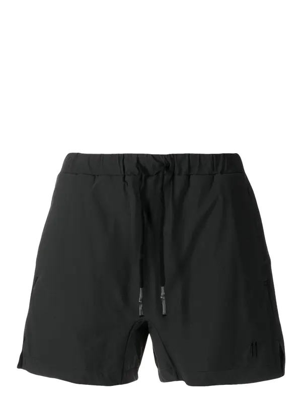 Boris Bidjan Saberi 11 Embroidered Logo Detail Shorts - Black