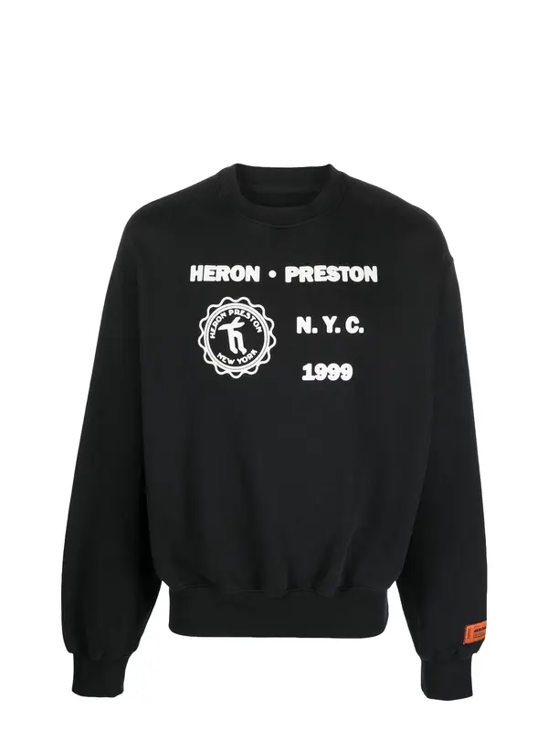 Heron Preston Medieval Heron Print Sweatshirt - Black