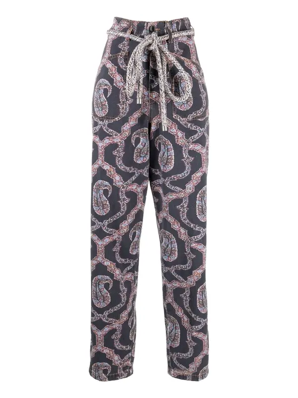Etro Abstract-pattern Trousers - Blue