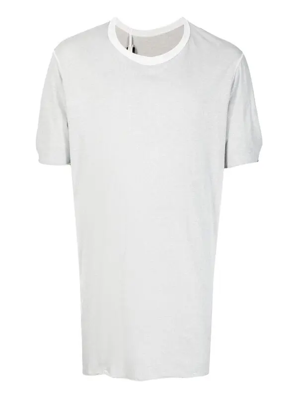 Boris Bidjan Saberi Round-neck Cotton T-shirt - Grey