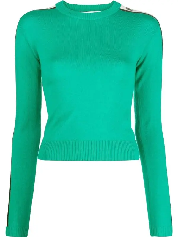 CHIARA FERRAGNI Logo-print Crew-neck Jumper - Green
