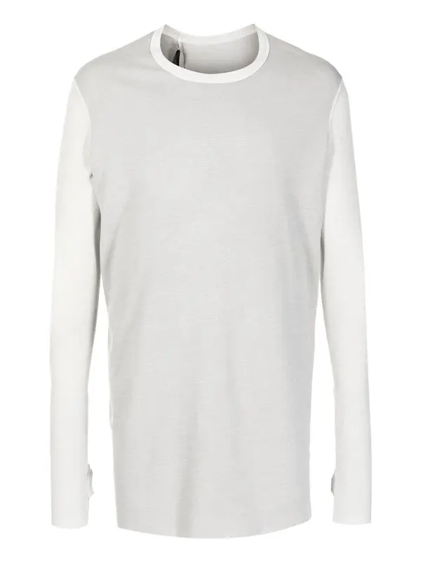 Boris Bidjan Saberi Ribbed Cotton Long-sleeve T-shirt - Grey