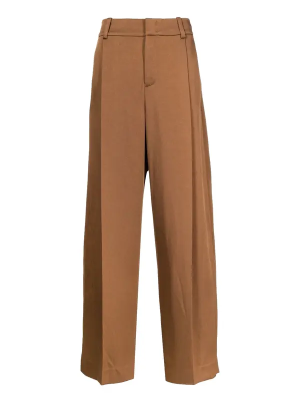 Vince Tailored Wide-leg Trousers - Brown