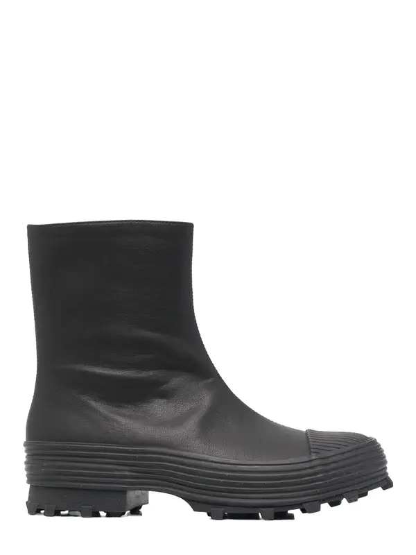 Camper Traktori Leather Ankle Boots - Black