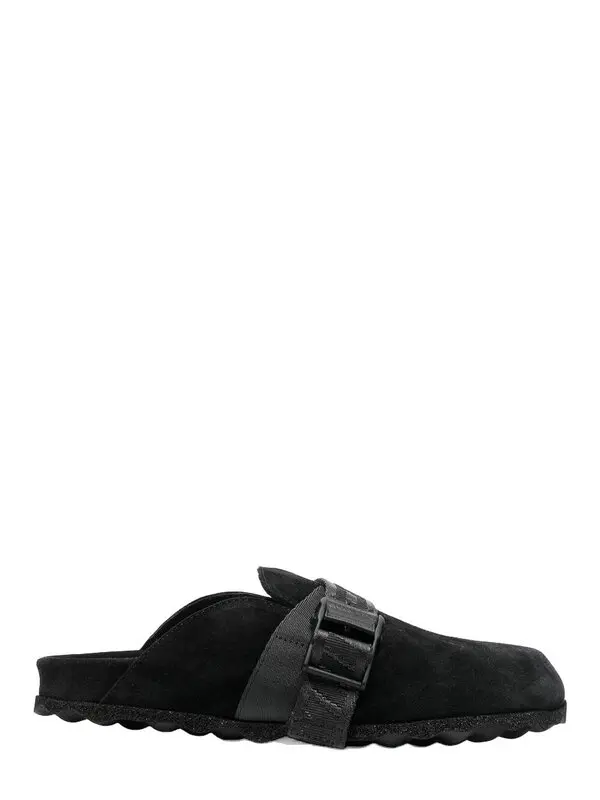 Off-White Debossed-logo Buckled Mules - Black