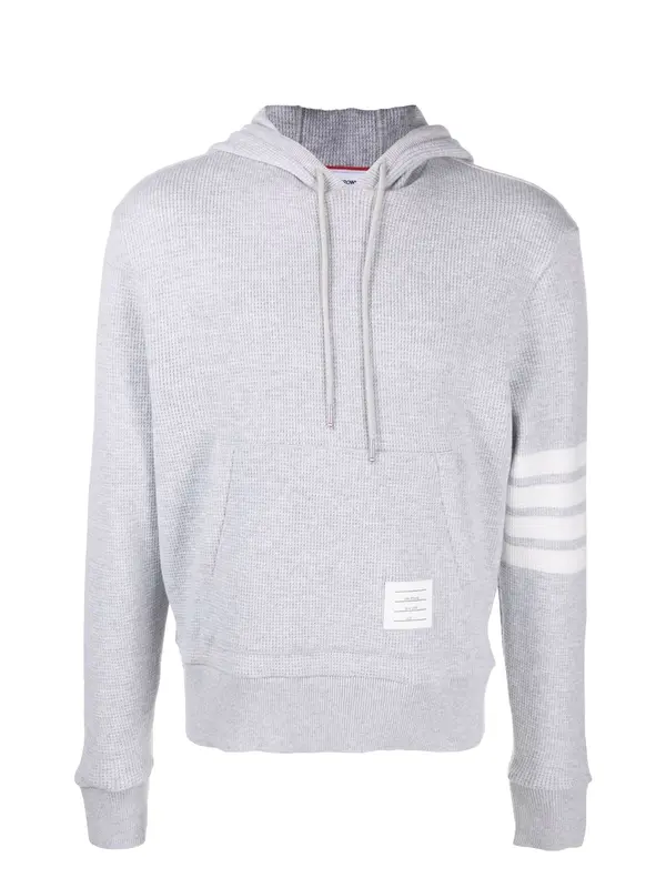 Thom Browne 4-bar Stripe Hoodie - Grey