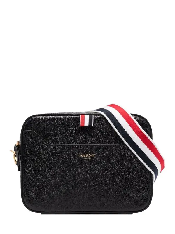 Thom Browne Small Rwb Stripe Camera Bag - Black