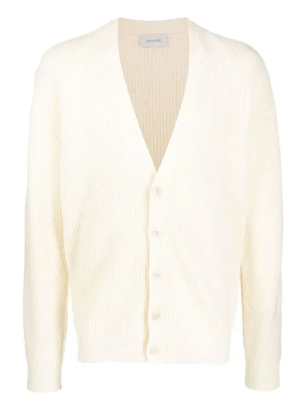 LEMAIRE Button-down Knit Cardigan - Neutrals