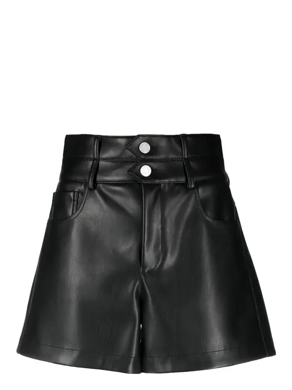 Philosophy Di Lorenzo Serafini High-waisted Faux Leather Shorts - Black