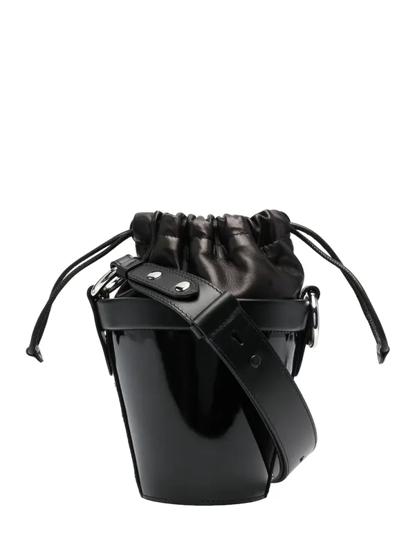 MAISON MARGIELA Mini Leather Bucket Bag - Black