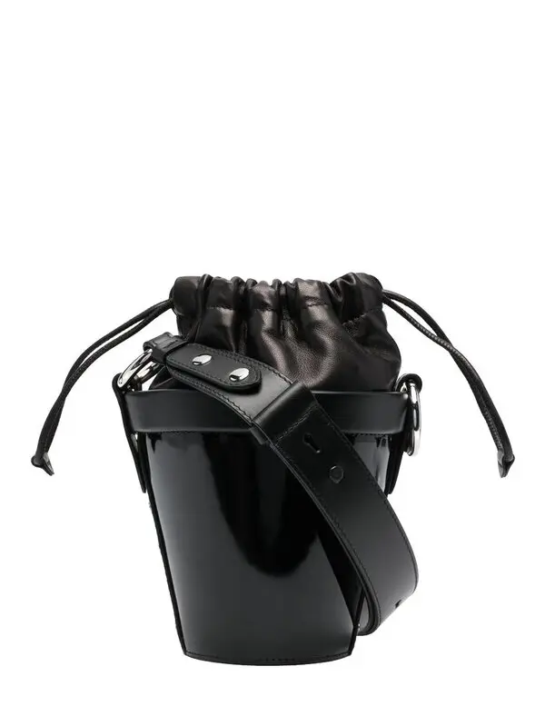 MAISON MARGIELA Mini Leather Bucket Bag - Black