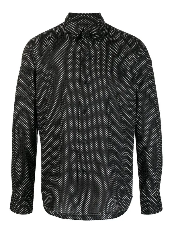 AGNÈS B. Polka Dot-print Cotton Shirt - Black