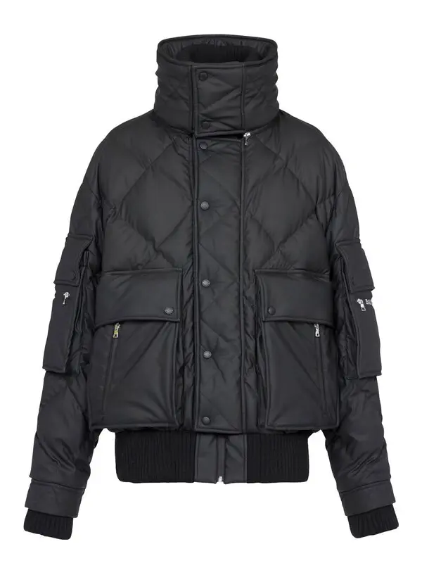 Balmain Quilted Zip-up Jacket - Black