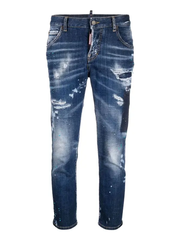 Dsquared2 Distressed Skinny Jeans - Blue