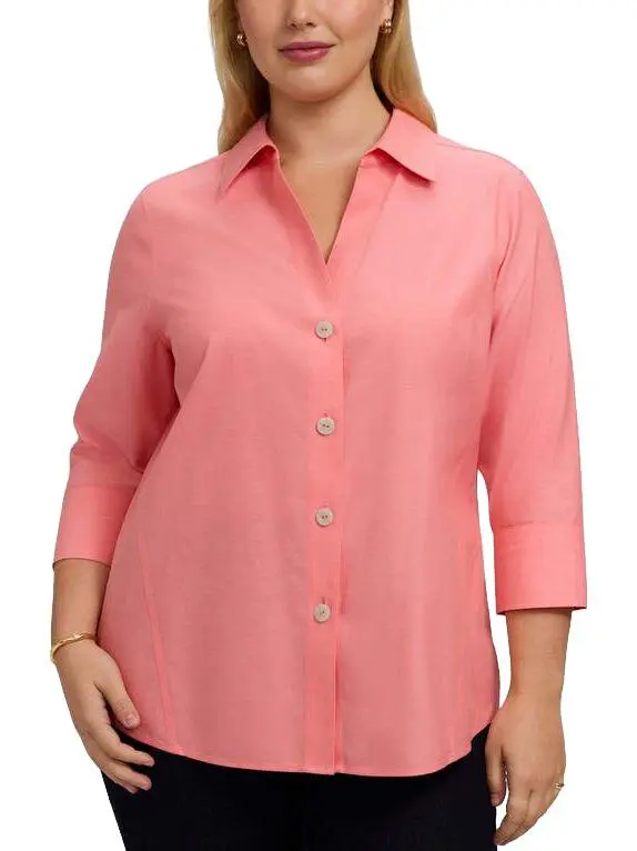 Foxcroft Non-iron Button-up Shirt - Coral Reef