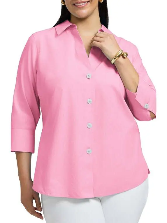 Foxcroft Non-iron Button-up Shirt - Pink Sea Glass