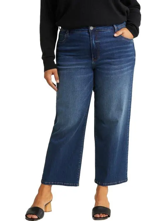 Kut From The Kloth Fab Ab High Waist Ankle Wide Leg Jeans - Resolved W/dk S