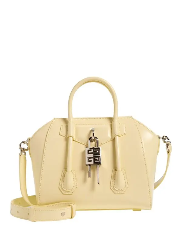 Givenchy Mini Antigona Lock Satchel - Soft Yellow