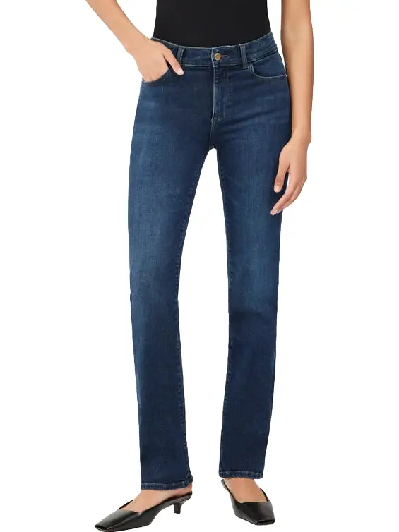 DL1961 Mara Instasculpt Mid-rise Straight-leg Jeans - India Ink