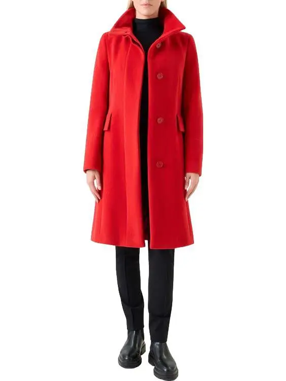 Akris Wool Blend Fleece Coat - 006 Red