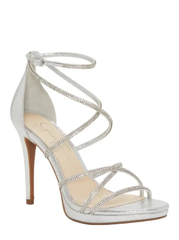 Jessica Simpson Jaeya Platform Sandals - Platinum