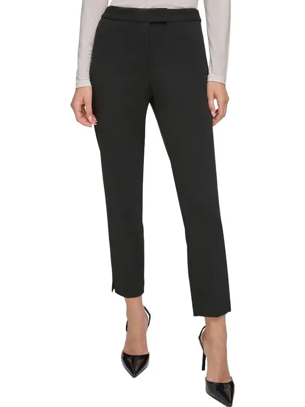 Dkny Foundation Slim Leg Trousers - Black