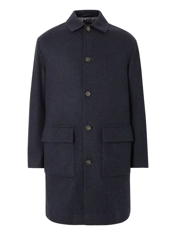 Loro Piana Double-faced Cashmere-blend Coat - Blue