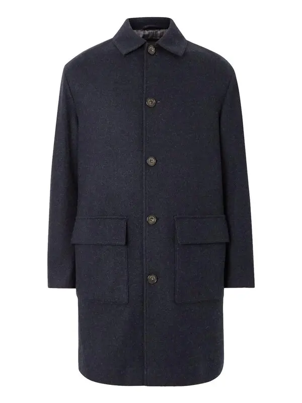 Loro Piana Double-faced Cashmere-blend Coat - Blue