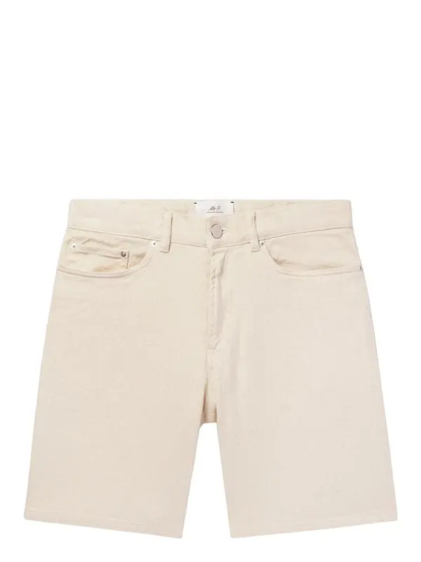 Mr P. Straight-leg Denim Shorts - Neutrals