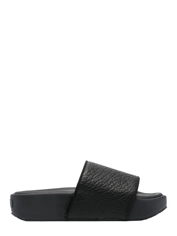 Y3 Pebbled Open-toe Slides - Black