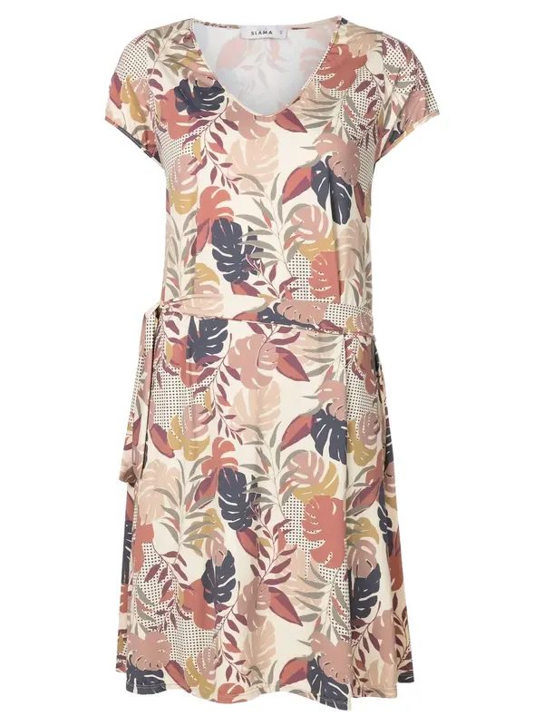 AMIR SLAMA Floral-print Dress - Neutrals