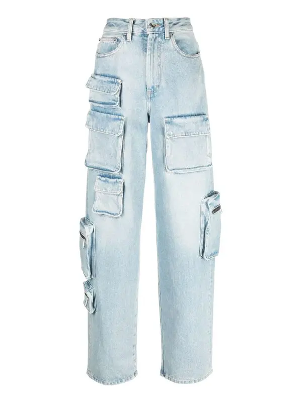 Off-White Multipocket Cargo Jeans - Blue