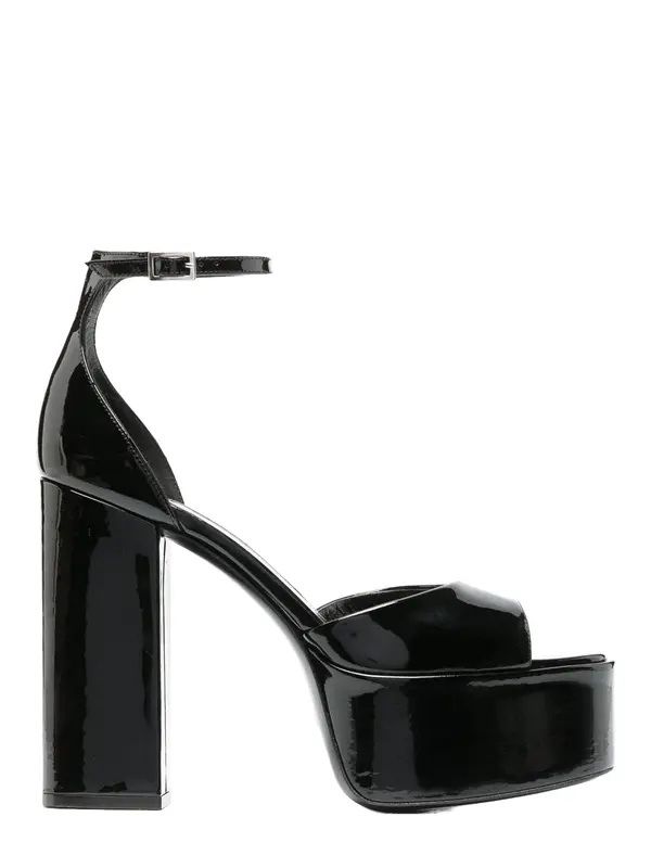 Paris Texas Patent Leather Platform Sandals - Black