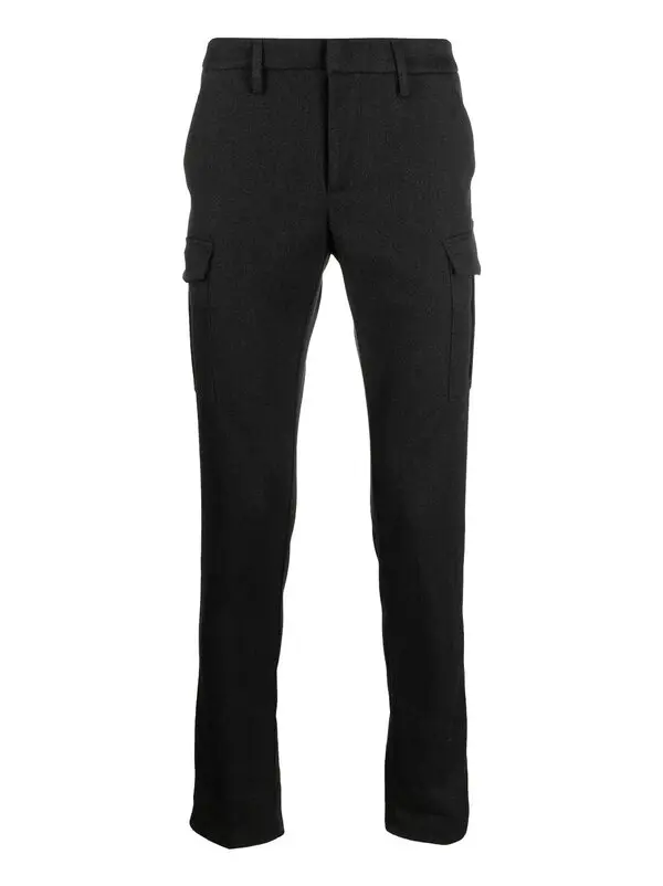 DONDUP Mid-rise Straight-leg Trousers - Black