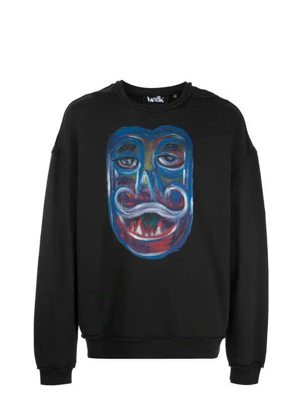 HACULLA. Graphic-print Cotton Sweatshirt - Black