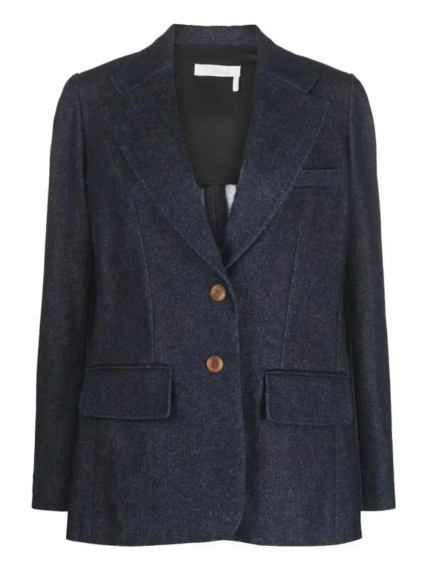 Chloé Two-button Denim Blazer - Blue