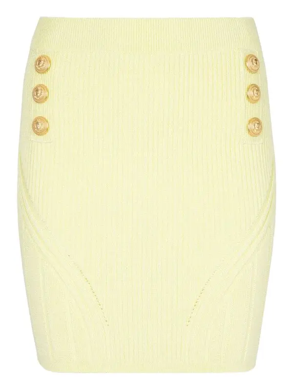 Balmain Ribbed-knit Mini Skirt - 1af