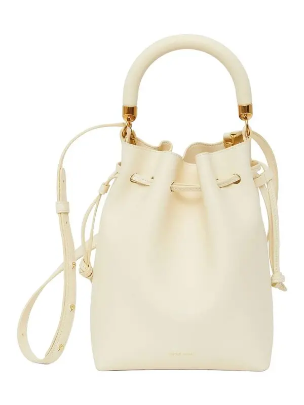 MANSUR GAVRIEL Movimento Leather Bucket - White
