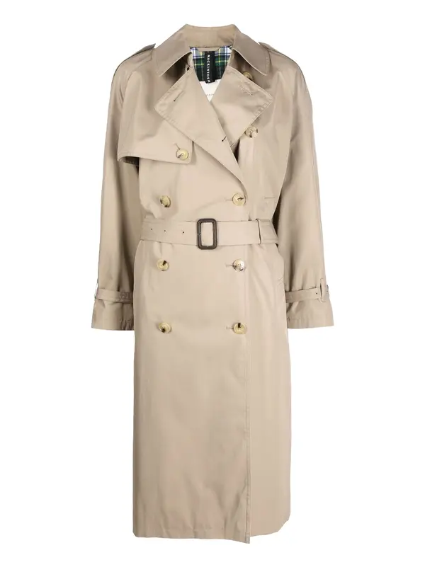 Mackintosh Jamie Gabardine-weave Trench Coat - Brown