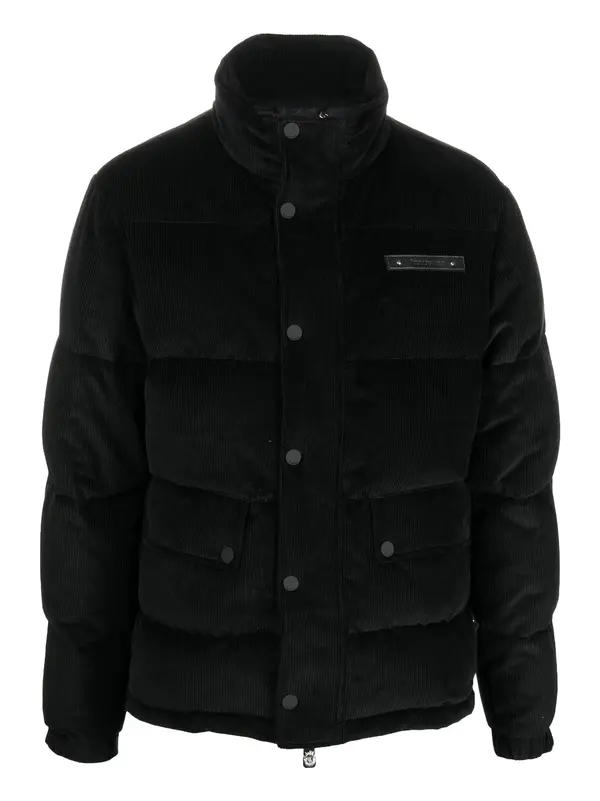 BILLIONAIRE Corduroy-detail Down Jacket - Black