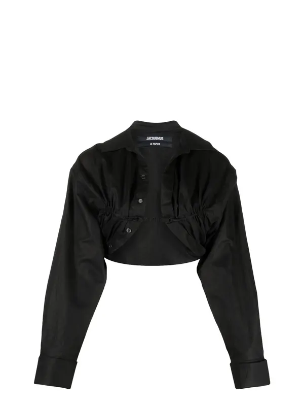 Jacquemus Le Papier Bolero Shirt - Black