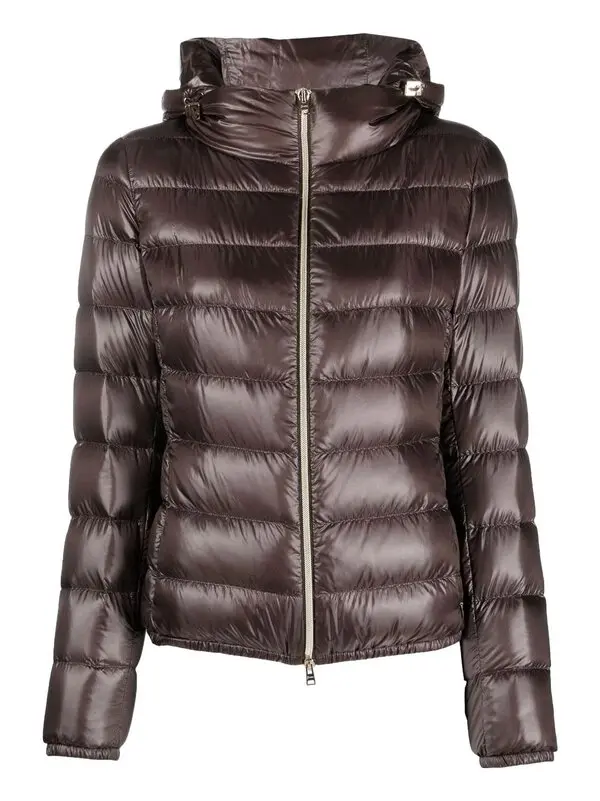 Herno High-shine Puffer Jacket - Brown
